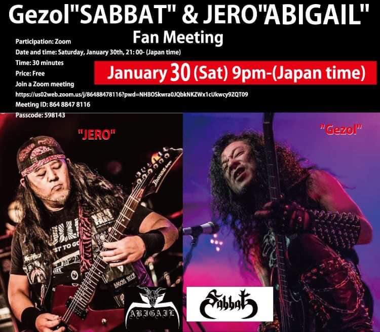 Gezol(SABBAT)&JERO(ABIGAIL) ダブルファンミーティング開催！！ | UPP tone music (アップトーン ...